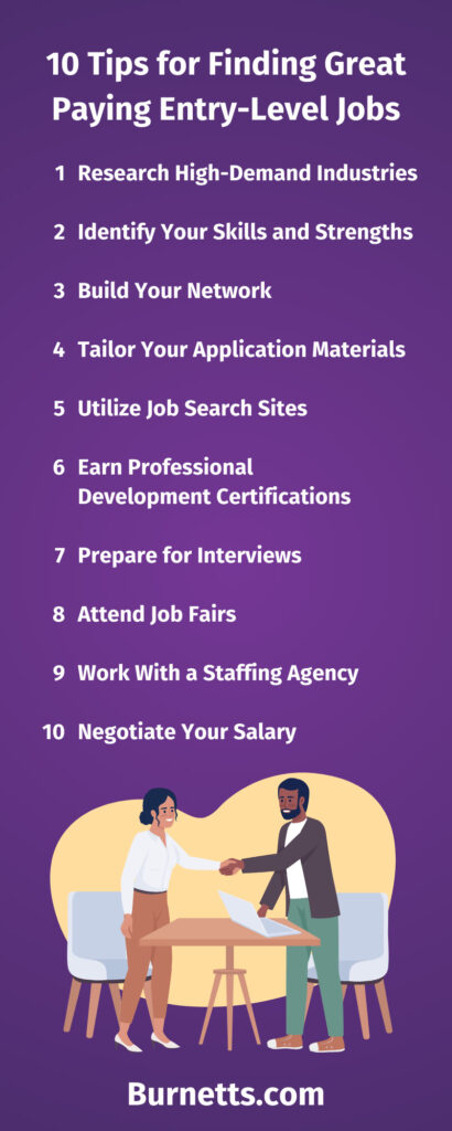 10 Tips for Finding Great Paying Entry-Level Jobs